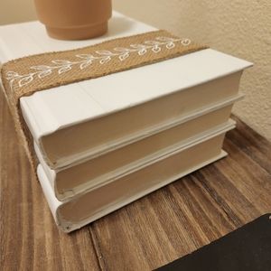 Margie's Things | Accents | Home Sweet Home White Decorative Book Stack ...
